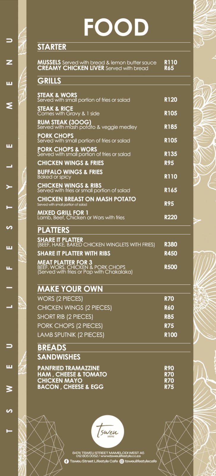 Tsweu Lifestyle Cafe – We Serve Stews & Lifestyle for a Living!